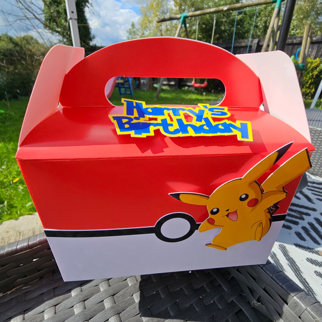 Personalised Pokémon Party Box L Pokemon Party Bag Lunch Box - Etsy