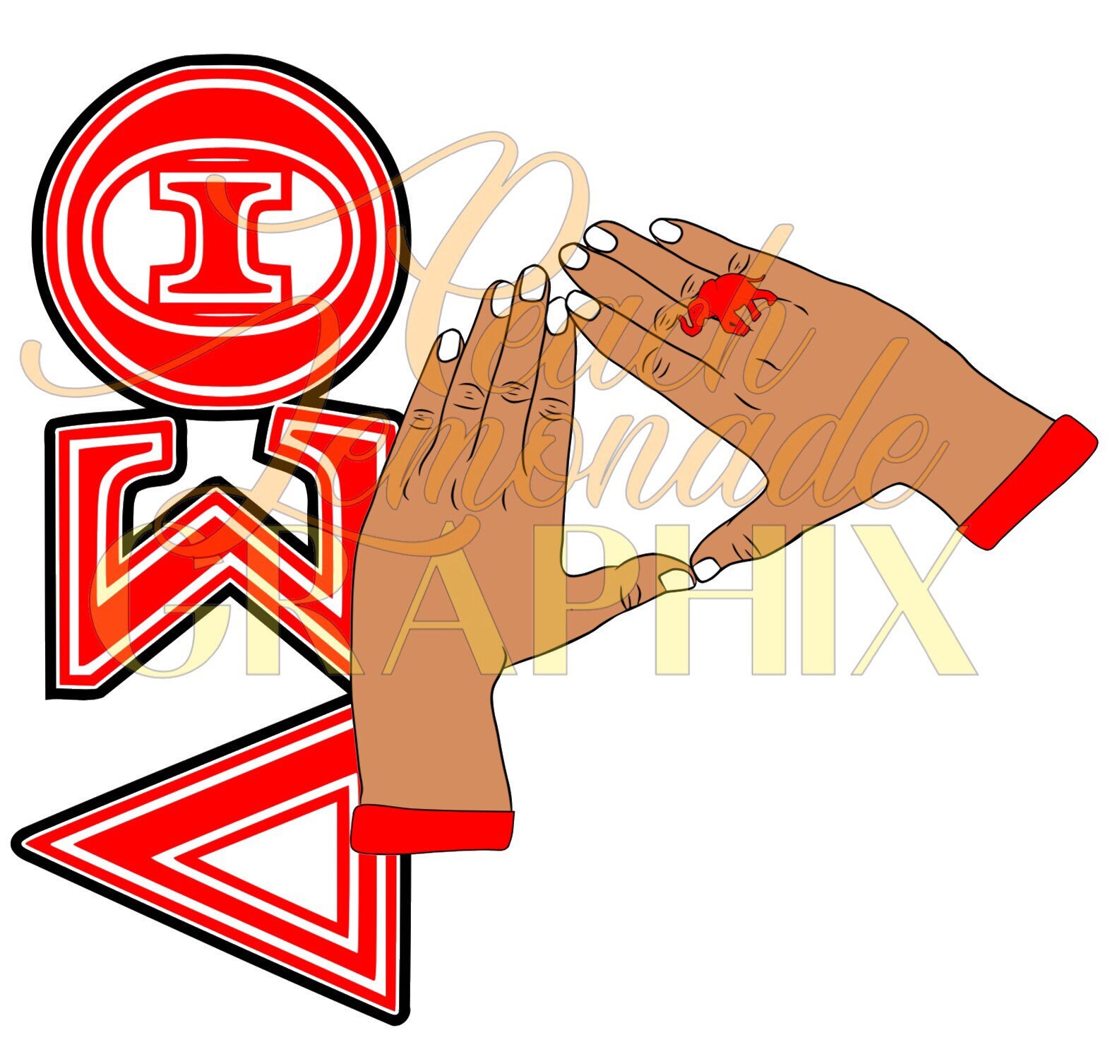 DELTA SIGMA THETA Hand Sign | Etsy