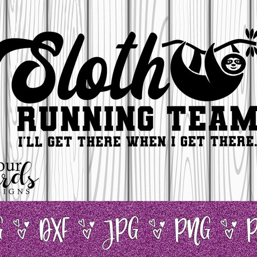 Sloth Running Team Digital File for Silhouette and Cricut - Etsy