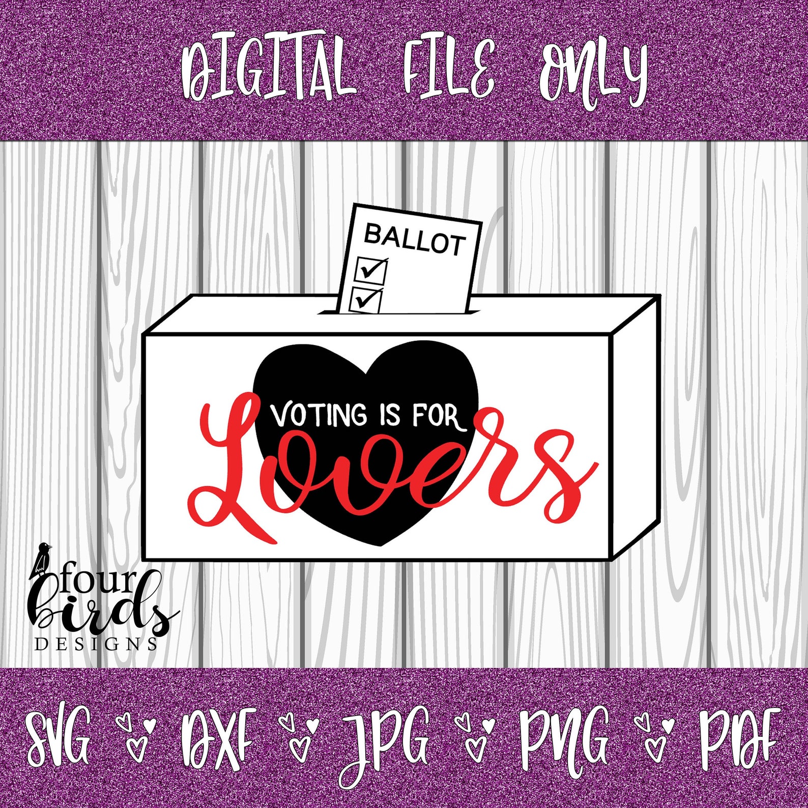 Voting is for Lovers Valentine's Digital File for Silhouette and Cricut ...