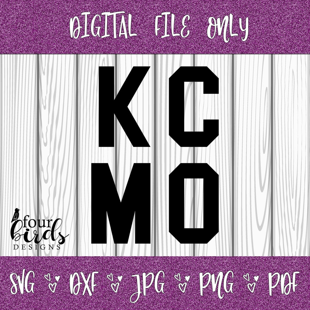 KCMO Digital File for Silhouette and Cricut (dxf, Png, Pdf, Jpg, Svg ...