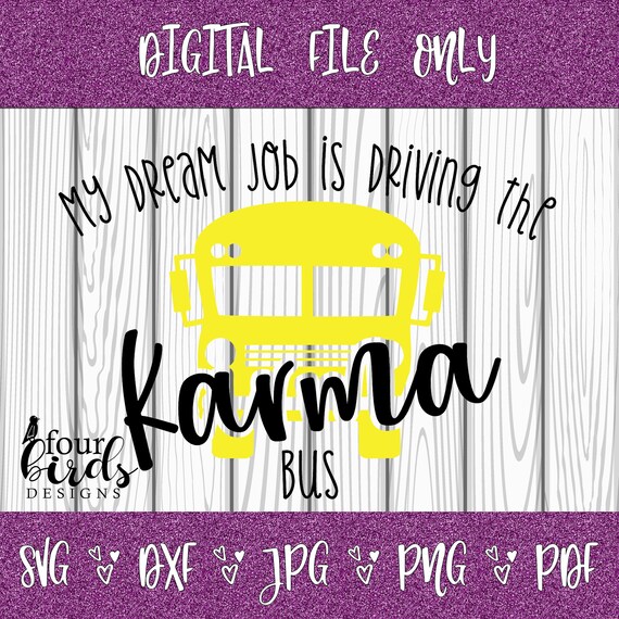 Karma Bus Digital File for Silhouette and Cricut dxf Png | Etsy