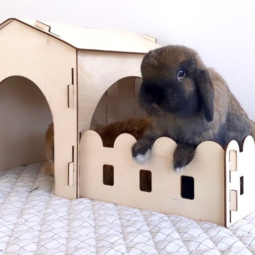 Wooden Rabbit House Hideout Hideaway Fort | Etsy