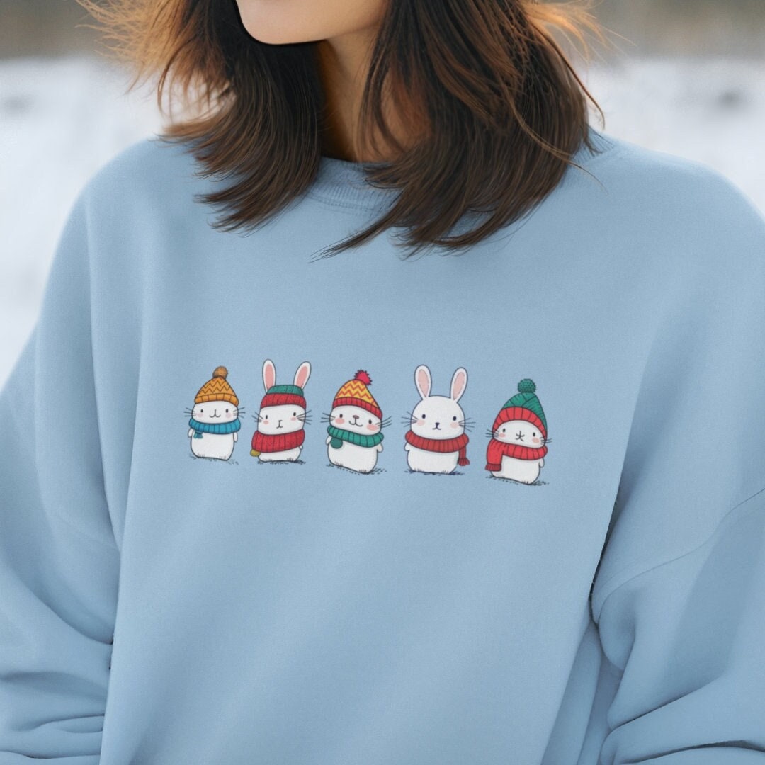 Tokihut Unisex Winter Bunny Hoodies and Crewnecks for Bunny Rabbit ...