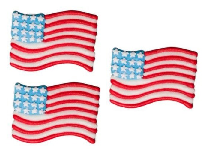 Royal Icing American Flags -- Summer Holidays Sprinkle Mix Red Blue ...