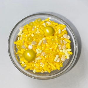Yellow Sun Sprinkle Mix Baby Shower Sprinkles Yellow Sprinkles Gold ...