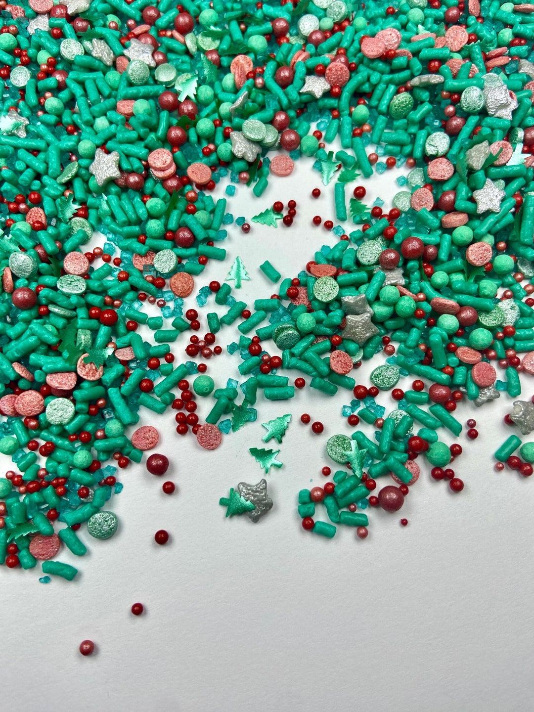 Glitter Trees Sprinkle Mix Winter Holidays Sprinkle Mix Light Green ...