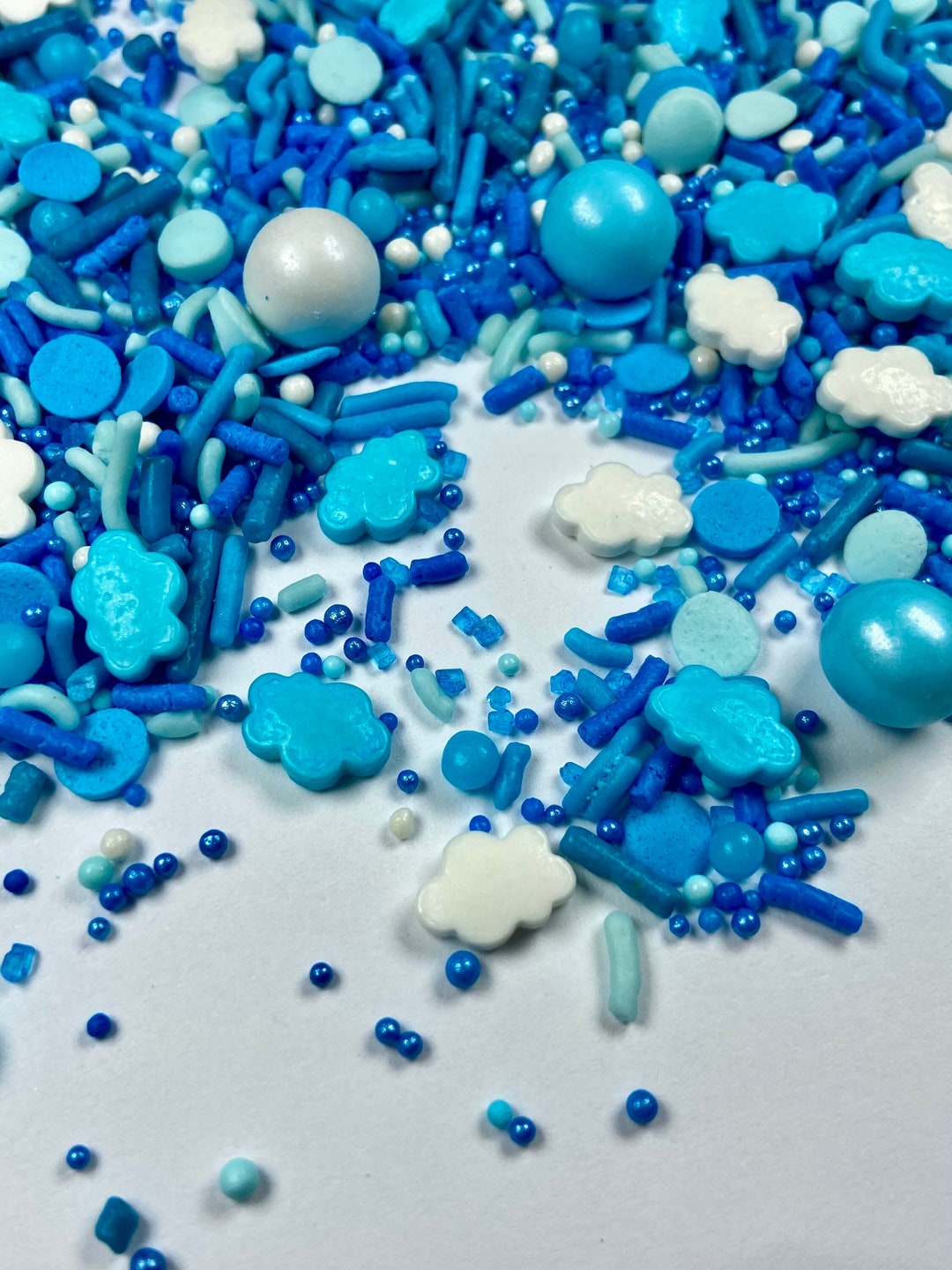 Blue Sky Sprinkle Mix Cloud Sprinkles White Blue Silver Sprinkles Blue ...