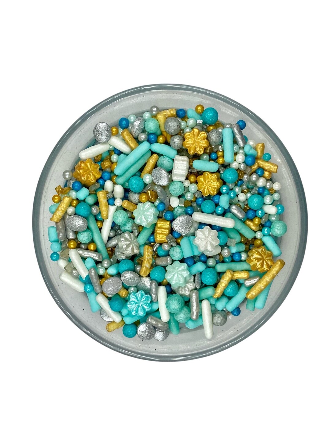 Soft Snowflakes Sparkle Sprinkle Mix Winter Holidays Sprinkle Mix Gold ...