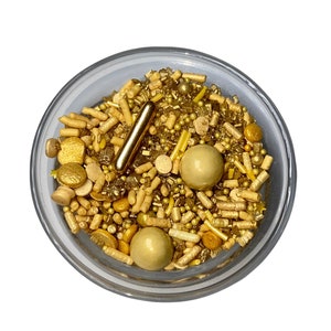 Sprinkle Mix Glittering in Gold Sprinkle Mix -- Edible Wedding Shower ...