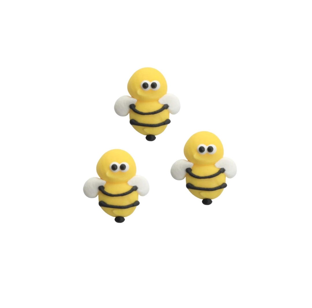 Royal Icing Bee Yellow Black -- Cute Bees Black Yellow Sprinkles Bee ...