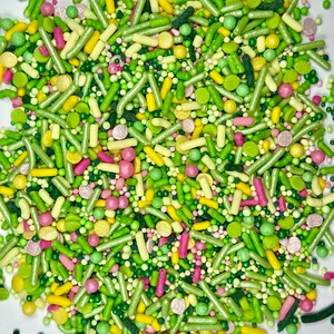 Pickle Party Sprinkle Mix Lime Green Sprinkles Pink Sprinkles Yellow ...