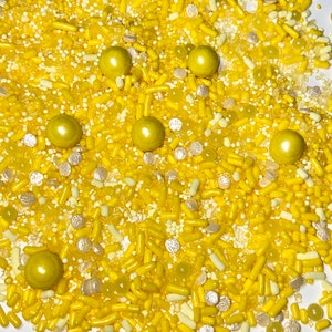 Yellow Sun Sprinkle Mix Baby Shower Sprinkles Yellow Sprinkles Gold ...
