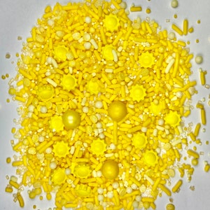 Sunny Days Sprinkle Mix Baby Shower Sprinkles Yellow Sprinkles Gold ...