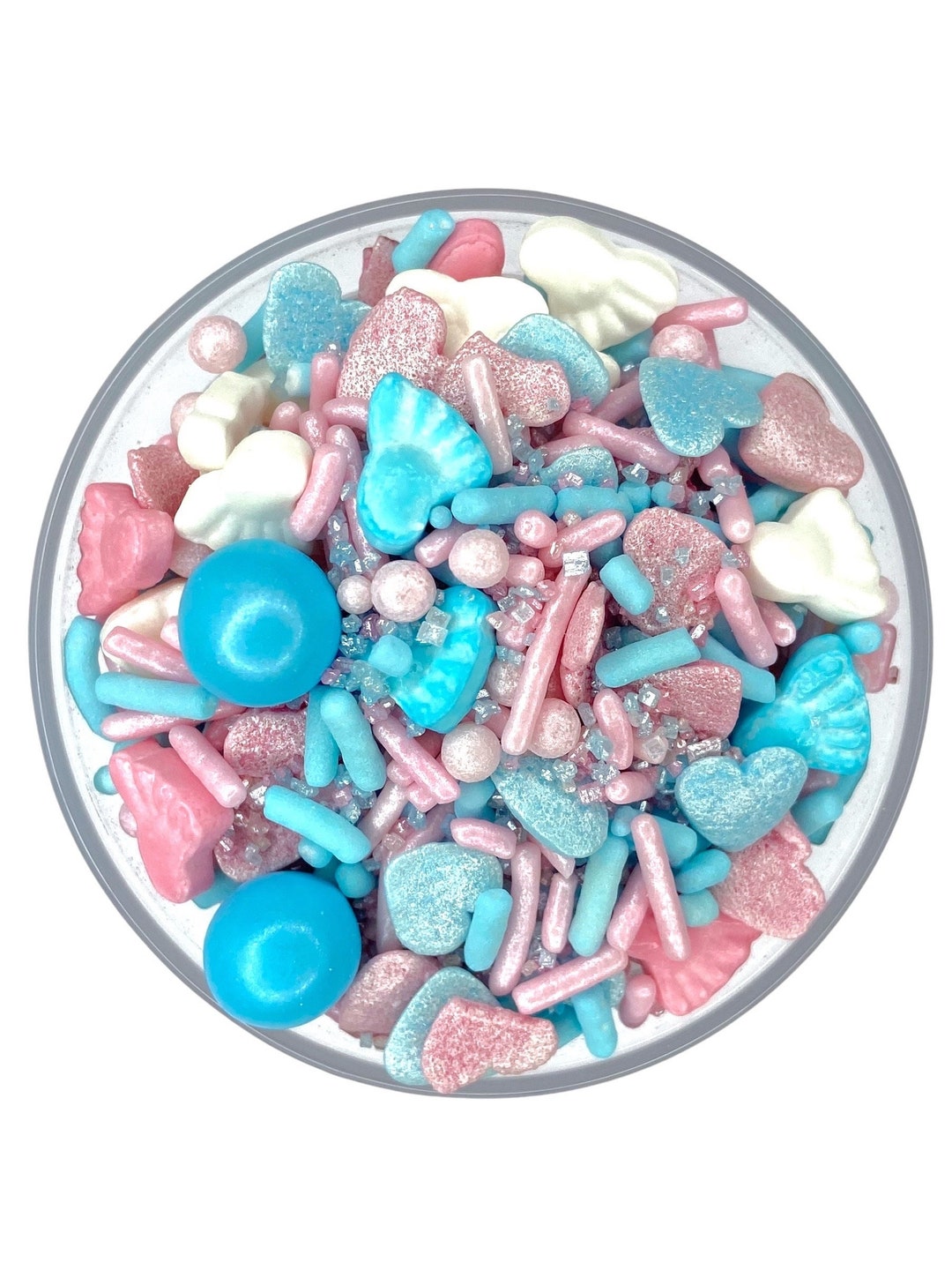 Pearly Baby Feet Sprinkle Mix Baby Shower Sprinkle Mix Light Blue Pink ...