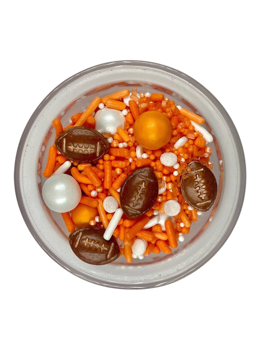 Orange and White Football Sprinkle Mix Orange White Sprinkles School ...
