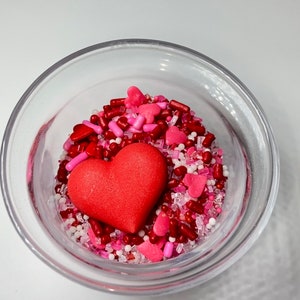 Red Heart Sprinkle Mix Valentines Day Sprinkle Mix Summer - Etsy