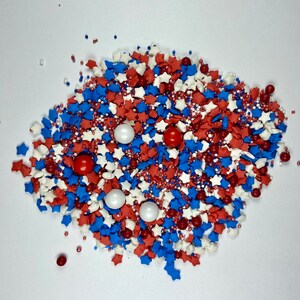 Sprinkle Mix Red, White, and Blue - Stars and Stripes - Etsy