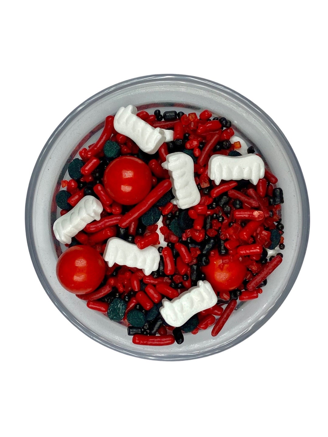 Vampire Teeth Sprinkle Mix Scary Halloween Black Red Sprinkles Blood ...