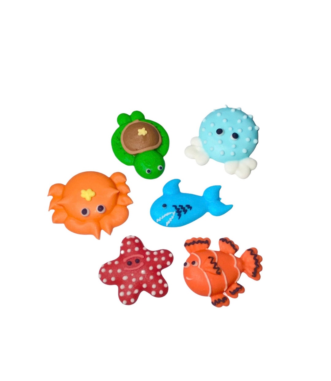 Sea Creatures Sprinkle Mix Ocean Blue Shark Royal Icing Transfers ...