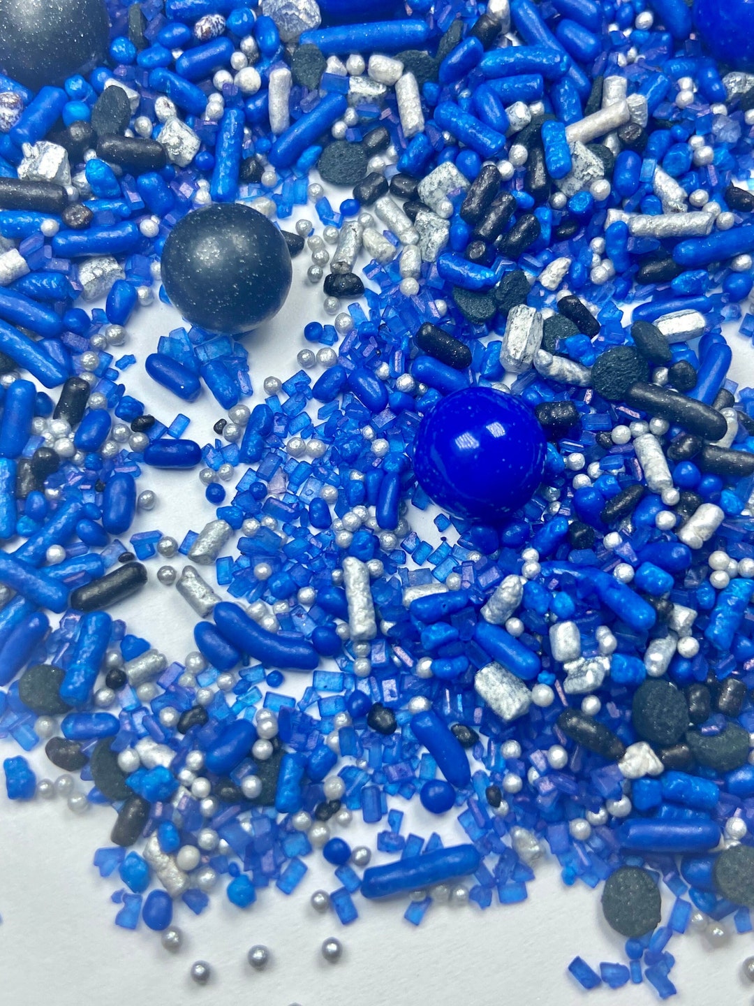 Blue Silver Sprinkle Mix Night Navy Sprinkles Royal Blue Sprinkles ...