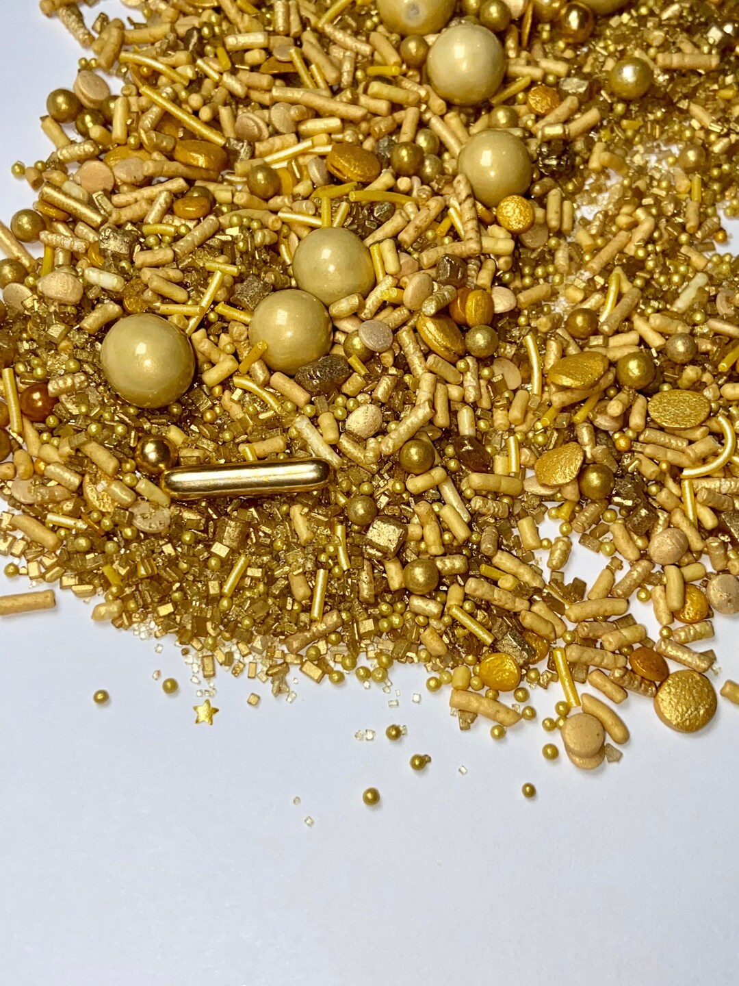 Sprinkle Mix Glittering in Gold Sprinkle Mix -- Edible Wedding Shower ...