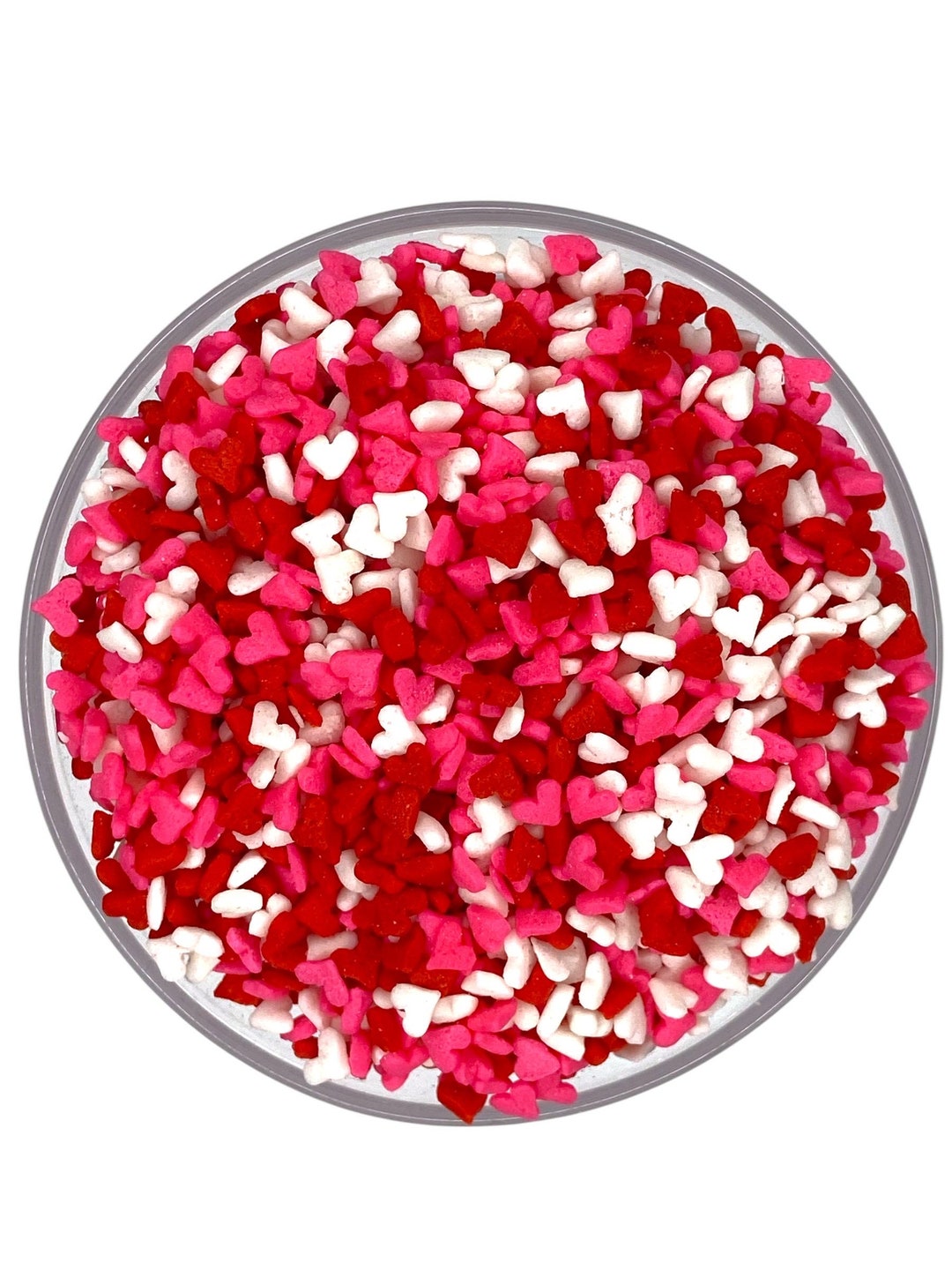 Sprinkles Heart Mini Pink Red White Baby Mini Heart Sprinkles - Etsy