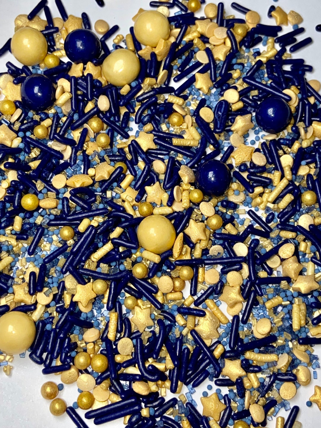 Sprinkle Mix Navy and Gold Sprinkle Mix -- Star Night Navy Birthday ...