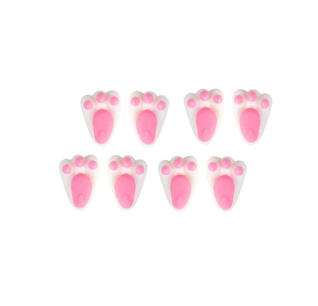 Royal Icing Bunny Feet -- Cute Easter Bunnies Pink White Sprinkles Baby ...