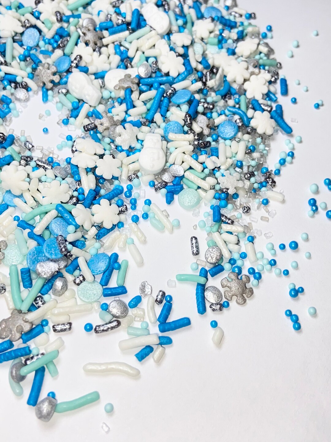 Snowman Wonderland Sprinkle Mix Winter Holidays Sprinkle Mix Blue White ...