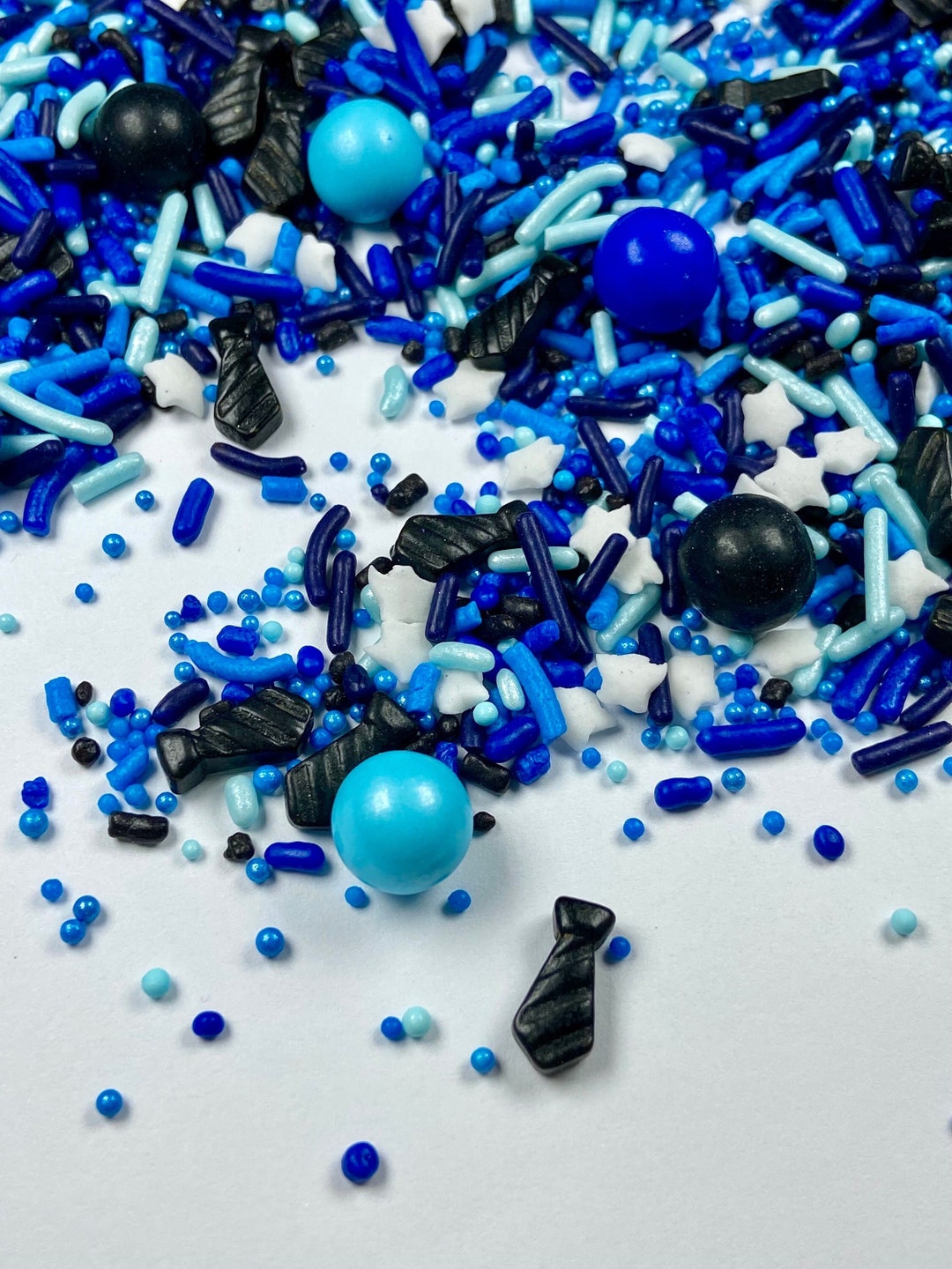 Father's Day Sprinkle Mix Ties Sprinkle Mix Black Tie Blue Sprinkles Lt ...