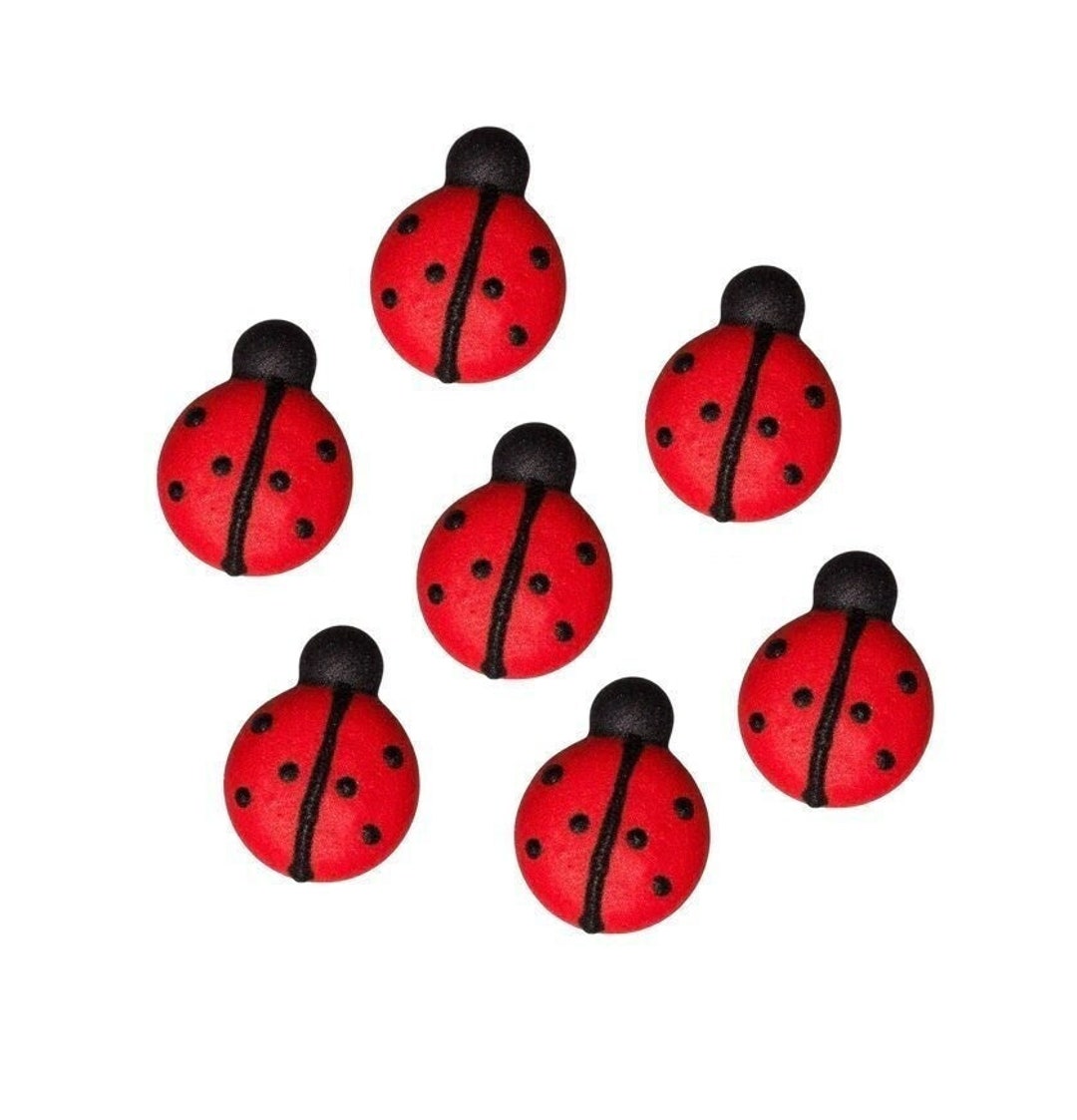 Royal Icing Ladybugs Red Black-- Cute Ladybugs Black Red Sprinkles ...