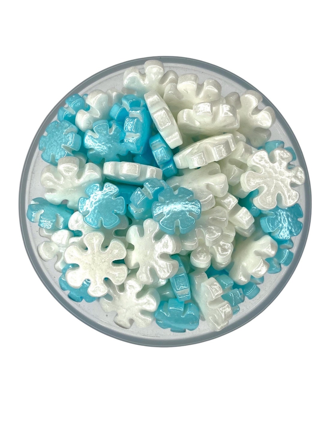 White Blue Snowflake Sprinkles Light Blue White Snowflakes Frozen ...