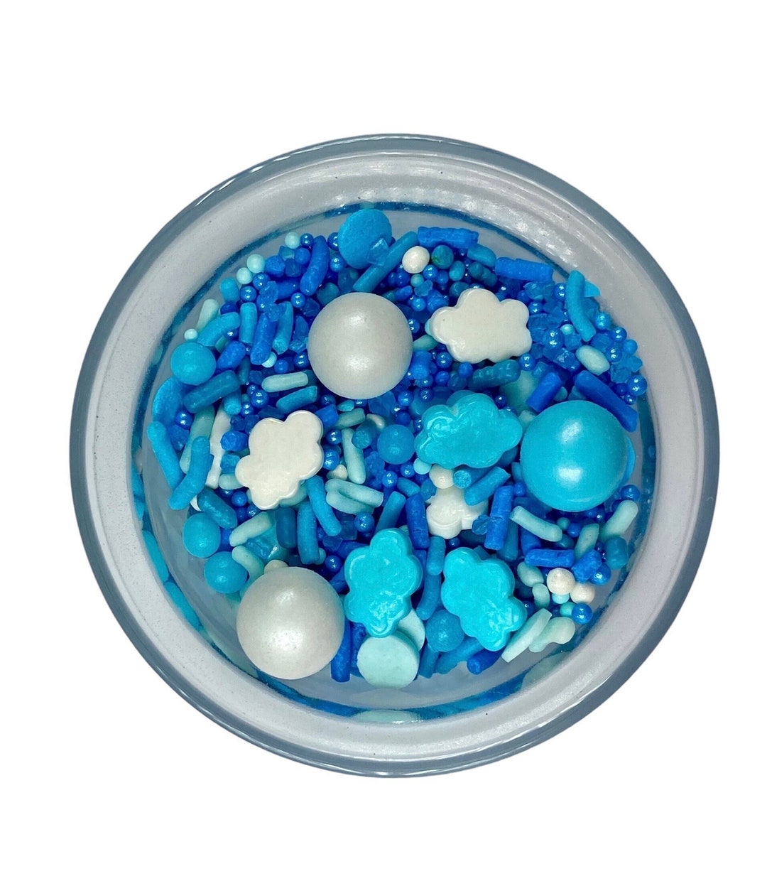 Blue Sky Sprinkle Mix Cloud Sprinkles White Blue Silver Sprinkles Blue ...
