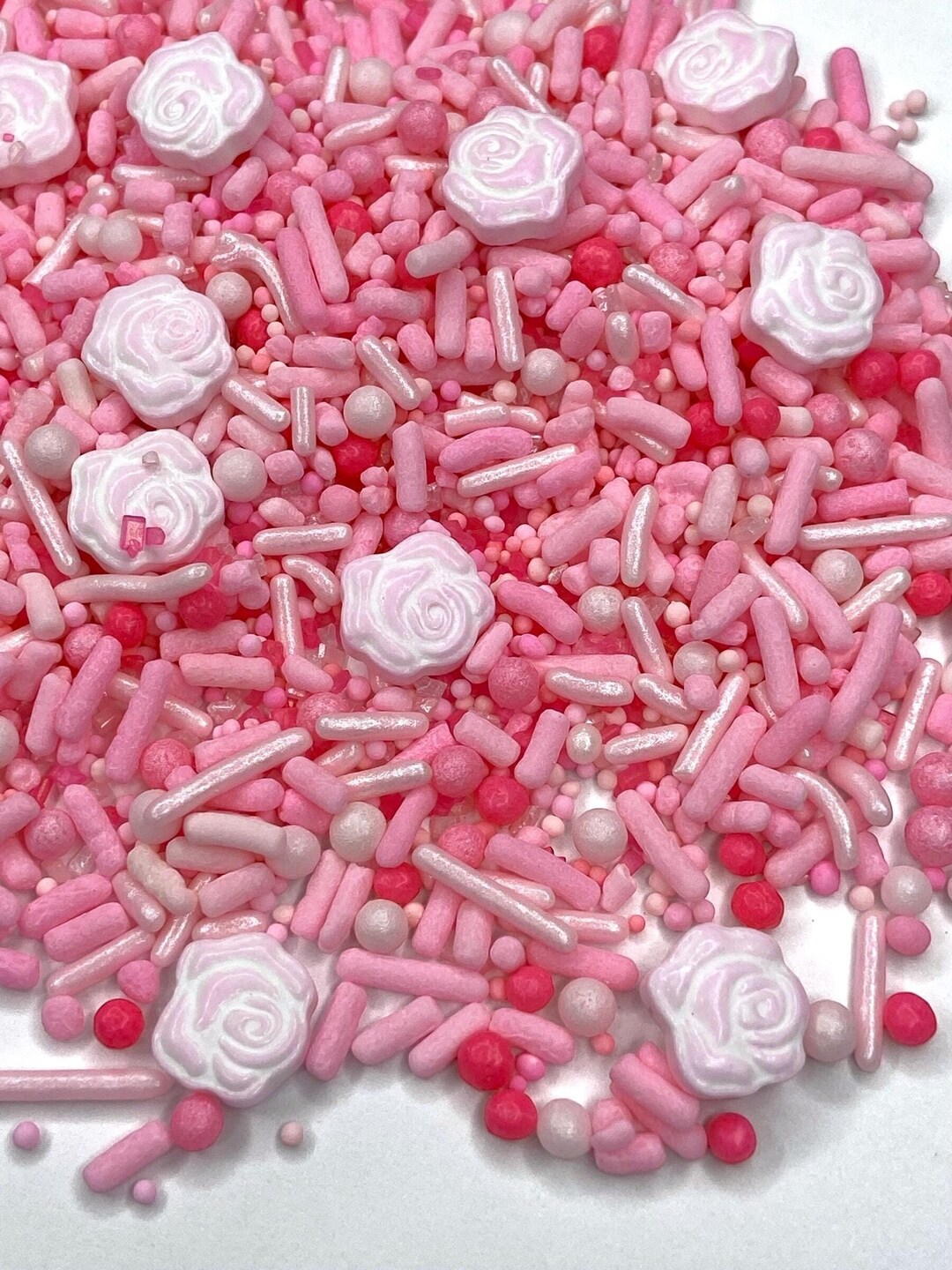 Sprinkle Mix Pink Roses Sprinkle Mix -- Rose Soft Pink Sprinkles Mixes ...