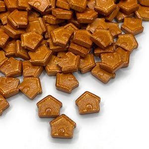 Brown Gingerbread House Sprinkles Edible Christmas Holiday Winter ...