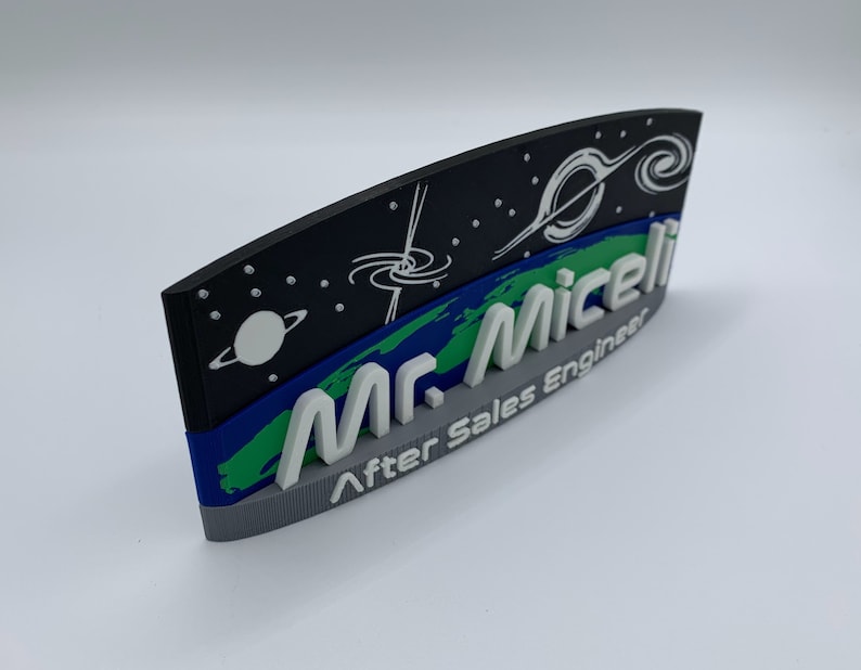 3D Printed Space Theme Nameplate - Etsy