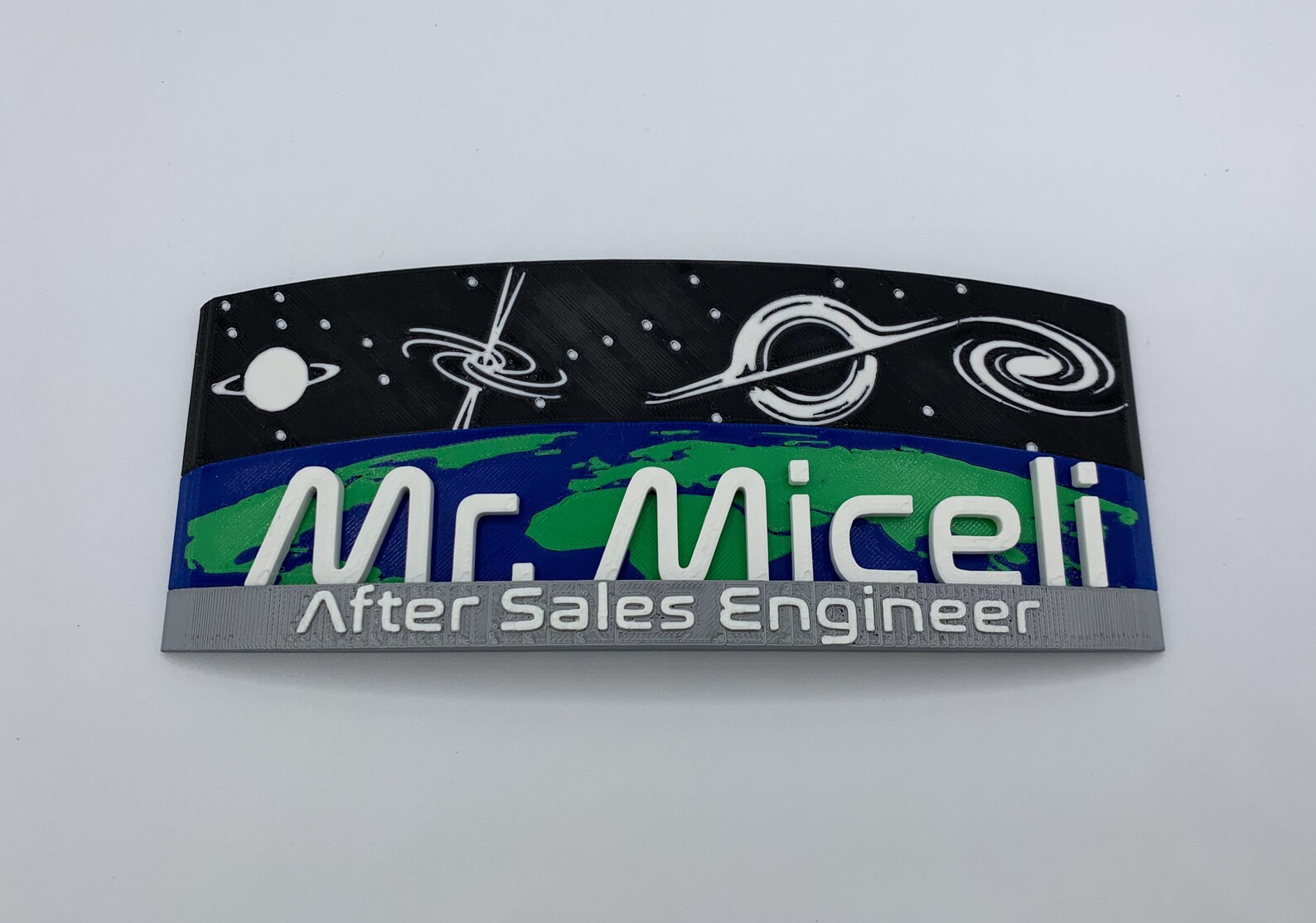 3D Printed Space Theme Nameplate - Etsy