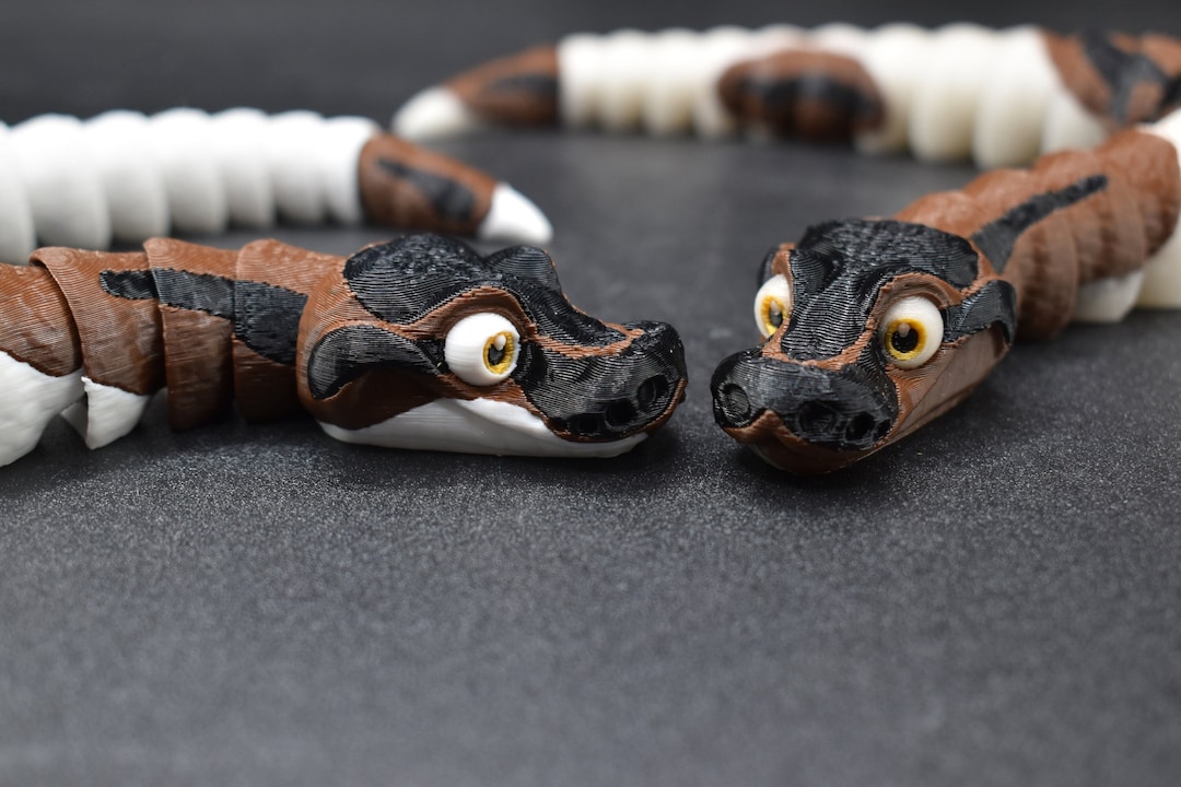 Glow Flexi Baby Piebald Ball Python - 3D Printed - Etsy