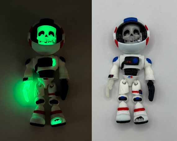 Flexi Skeleton Astronaut W/ Glow-in-the-dark Bones - Etsy