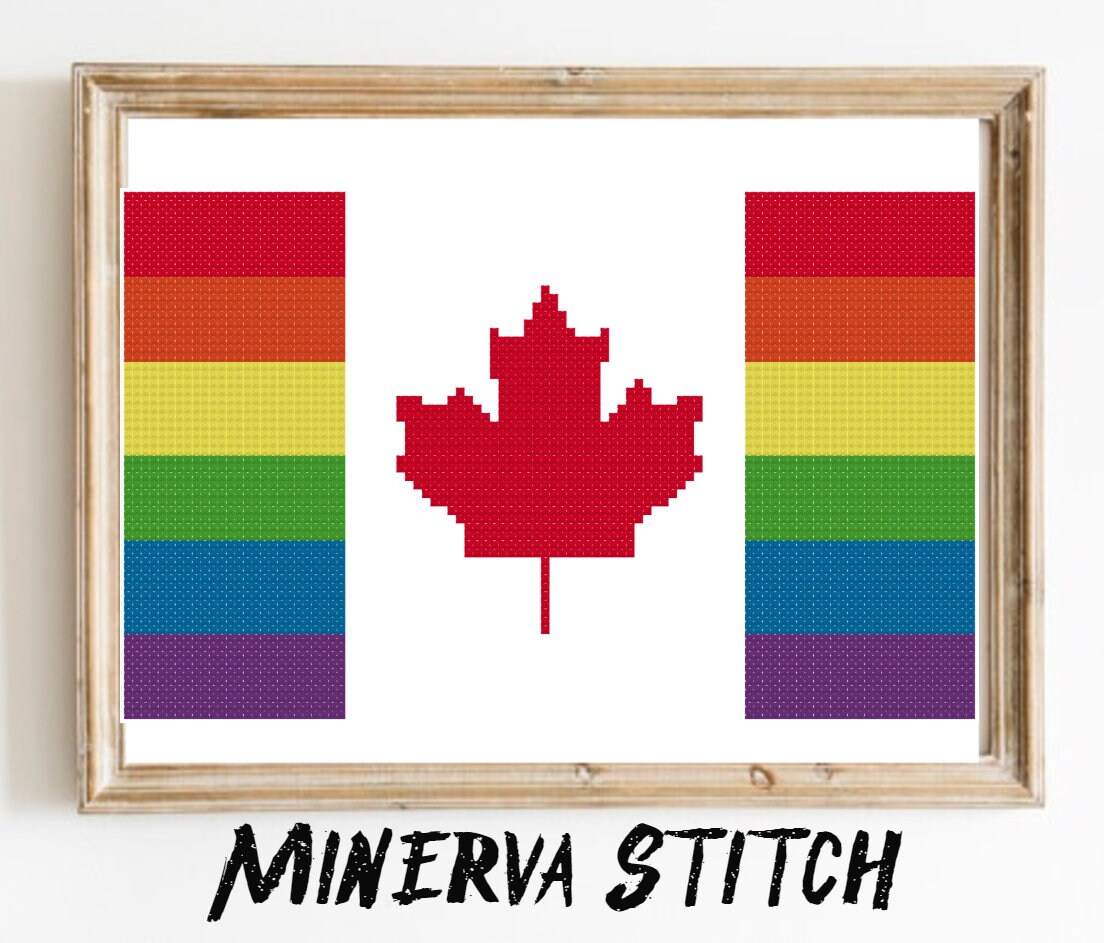 Embroidery Craft Supplies & Tools crafts Canadian Flag pride flags ...