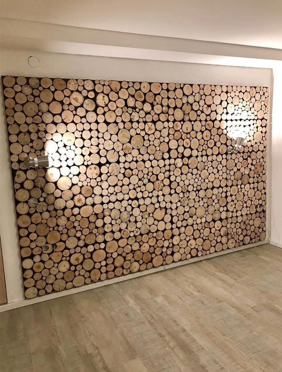 Natural Wooden Panels Mosaic in Real Wood, Fireplace Wall Decor, Easy ...