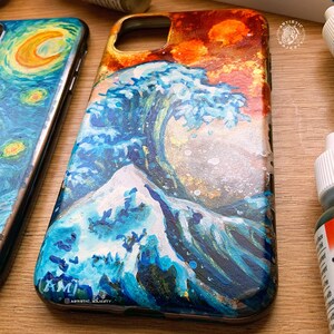 One off Hand Painted Alcohol Ink iPhone 11 Soft Snap Phone Case, Wave ...