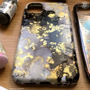 One off Hand Painted Alcohol Ink iPhone 11 Soft Snap Phone Case, Wave ...