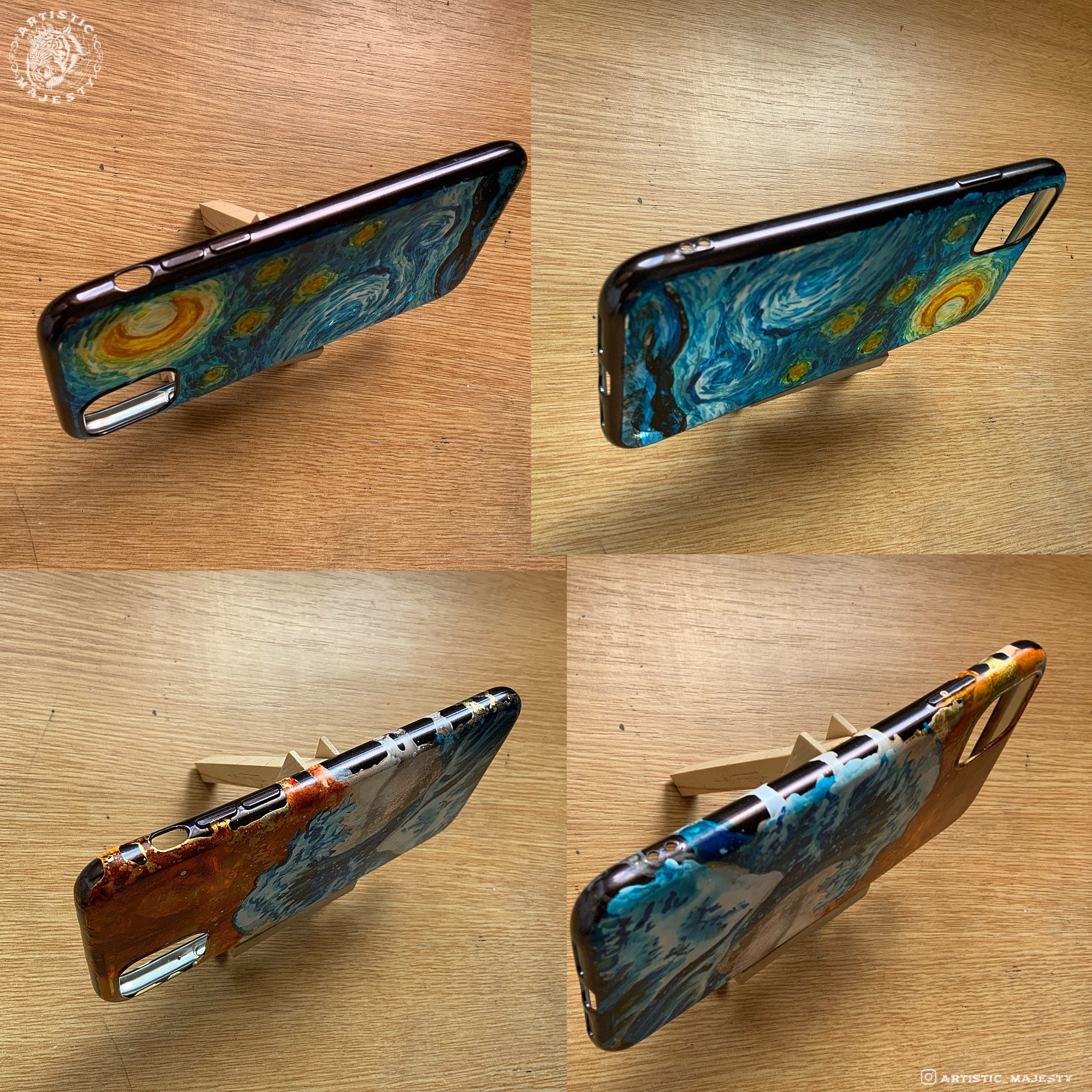 One off Hand Painted Alcohol Ink iPhone 11 Soft Snap Phone Case, Wave ...