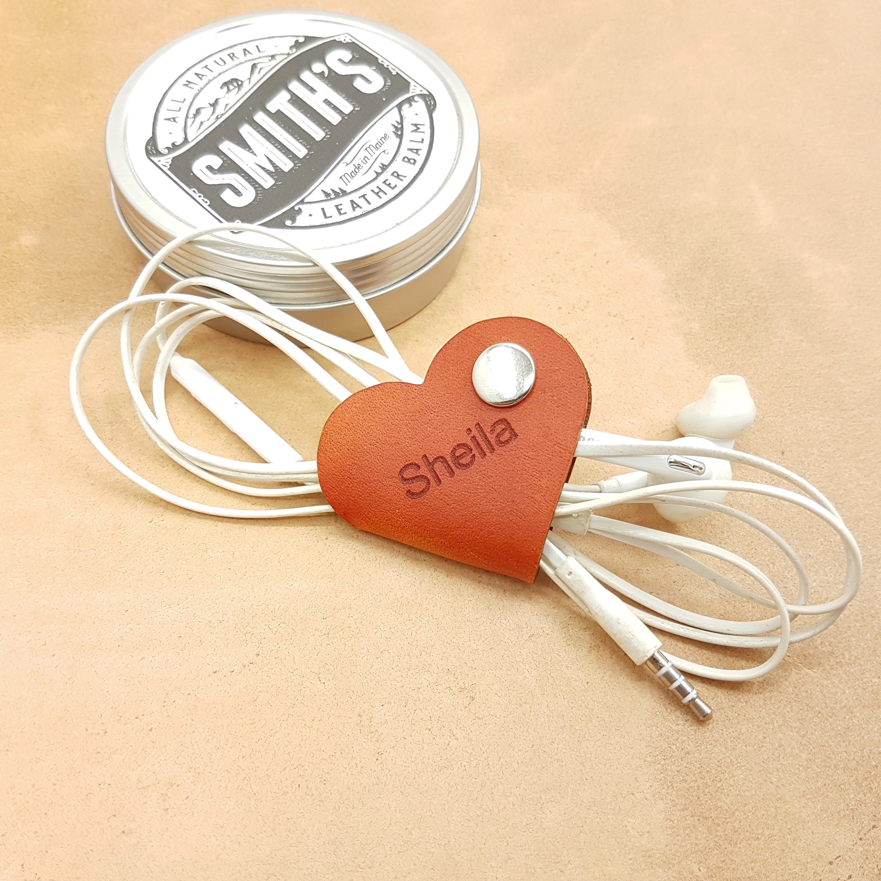 Love Heart Cable Wraps-leather Earphone Wraps-leather Earbud - Etsy