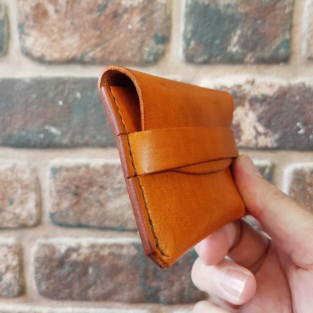 Leather Card Wallet-full Grain Leather Card Case- Leather Card Holder ...