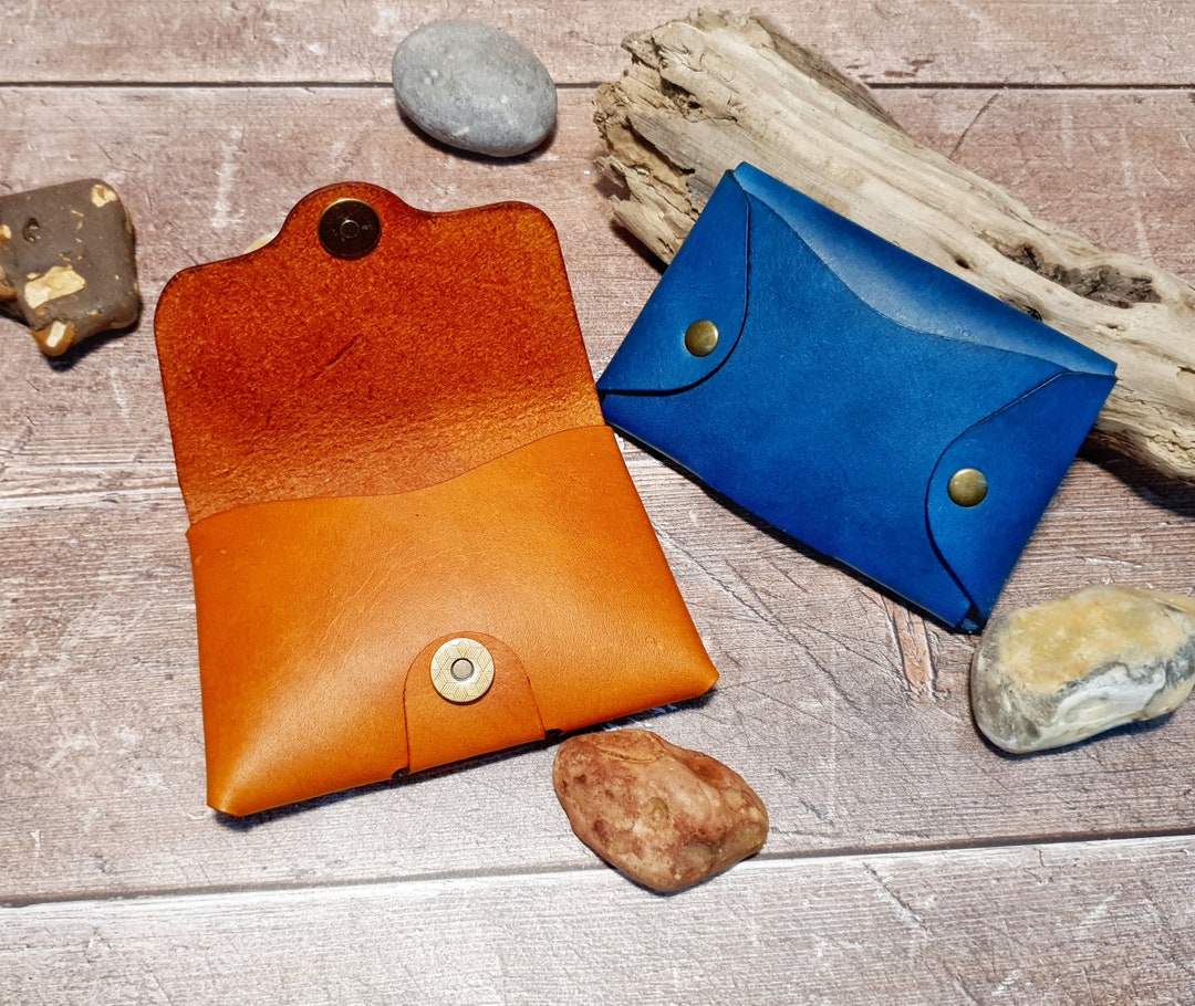 Leather Card Wallet, Handmade Leather Money Purse, Leather Cash Wallet ...