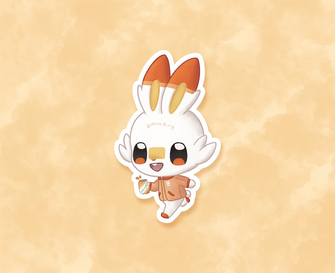 Scorbunny Acxpkmn Sticker - Matte, Vinyl - Etsy