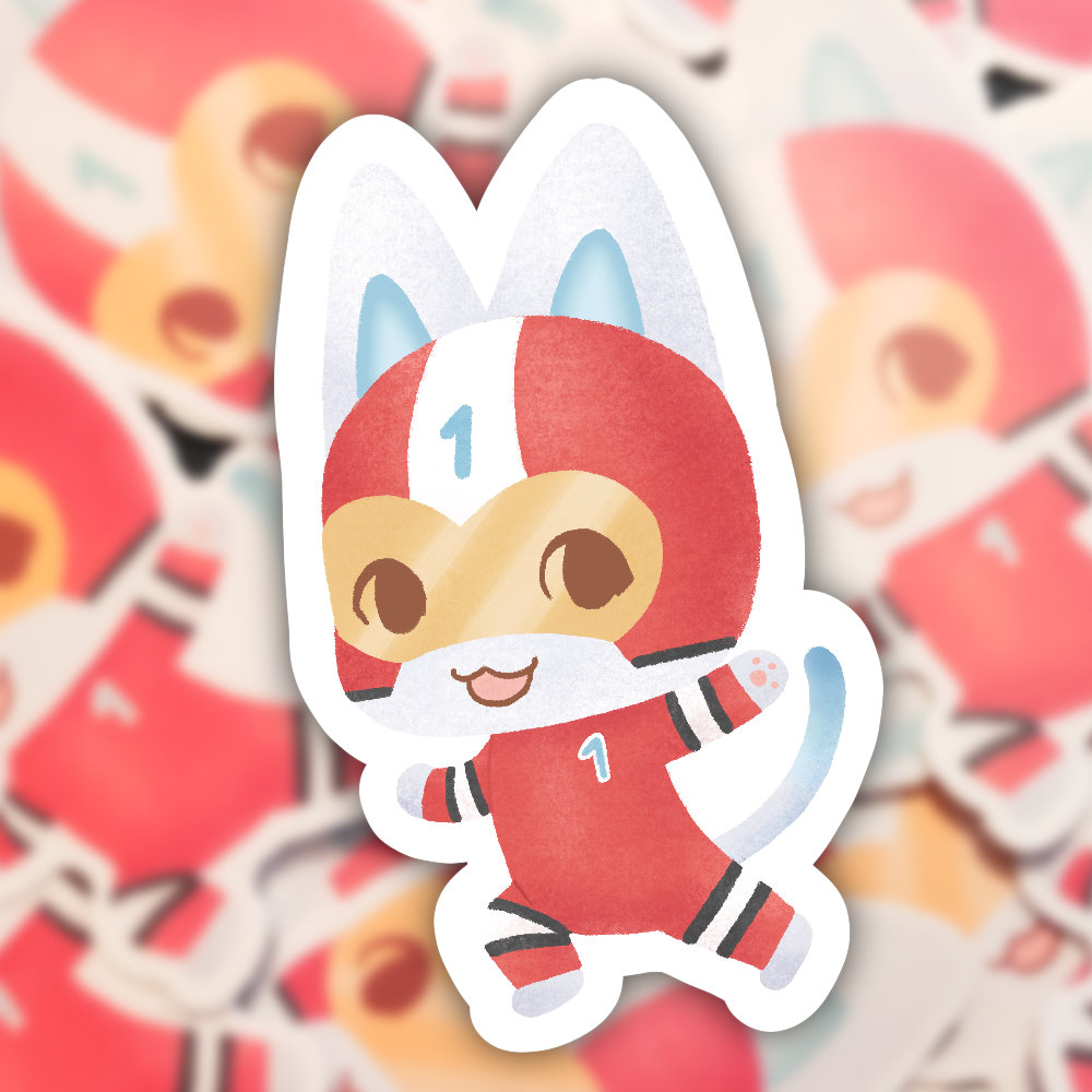 Lindo niño gato animal crossing pegatina - mate, vinilo, papel - Etsy ...